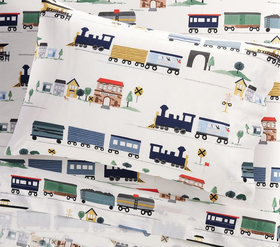Train Organic Sheet Set | Pottery Barn Kids AU